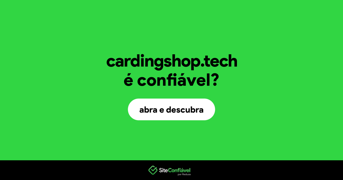 Cardingshop.tech é confiável? Cardingshop é segura? | Site Confiável