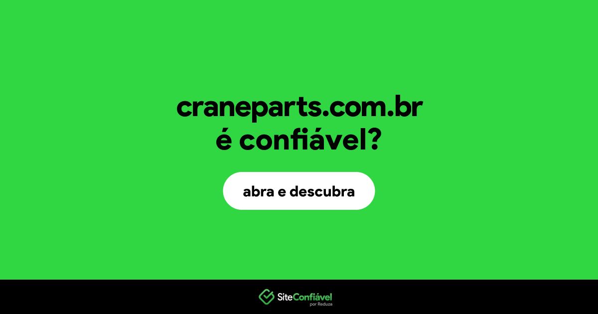 Craneparts.com.br é confiável? Craneparts é segura? | Site Confiável