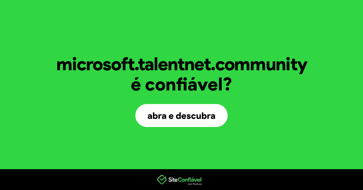 Microsoft.talentnet.community é confiável? Microsofttalentnet é segura? | Site Confiável