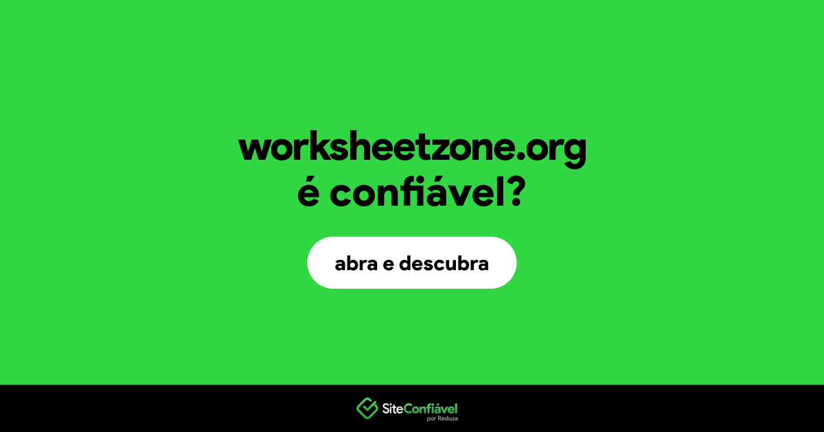 Worksheetzone.org é confiável? Worksheetzone é segura? | Site Confiável